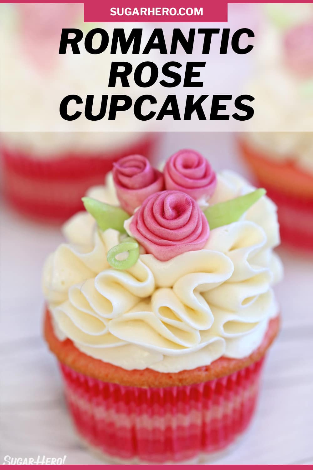 Fondant Rose Cupcakes - SugarHero
