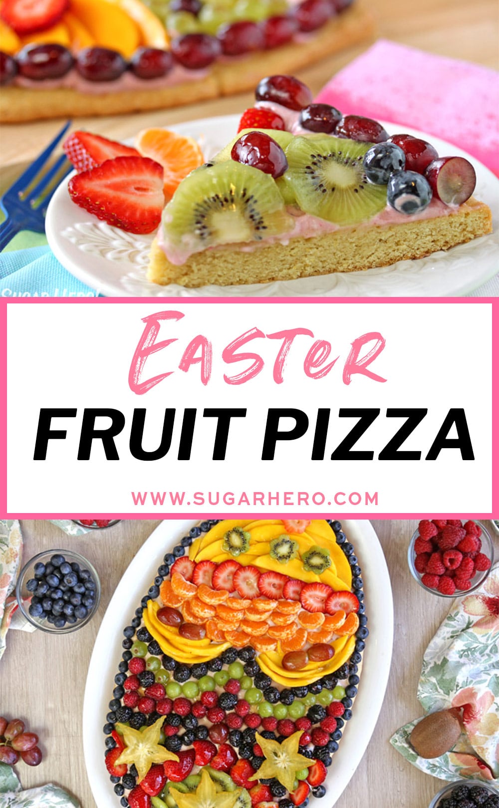 Easter Fruit Pizza - SugarHero