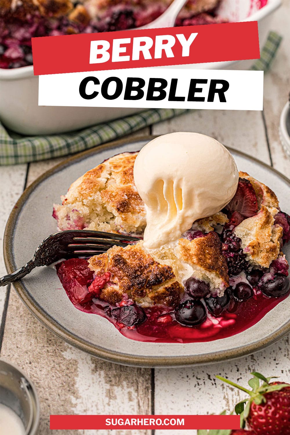 Mixed Berry Cobbler - SugarHero