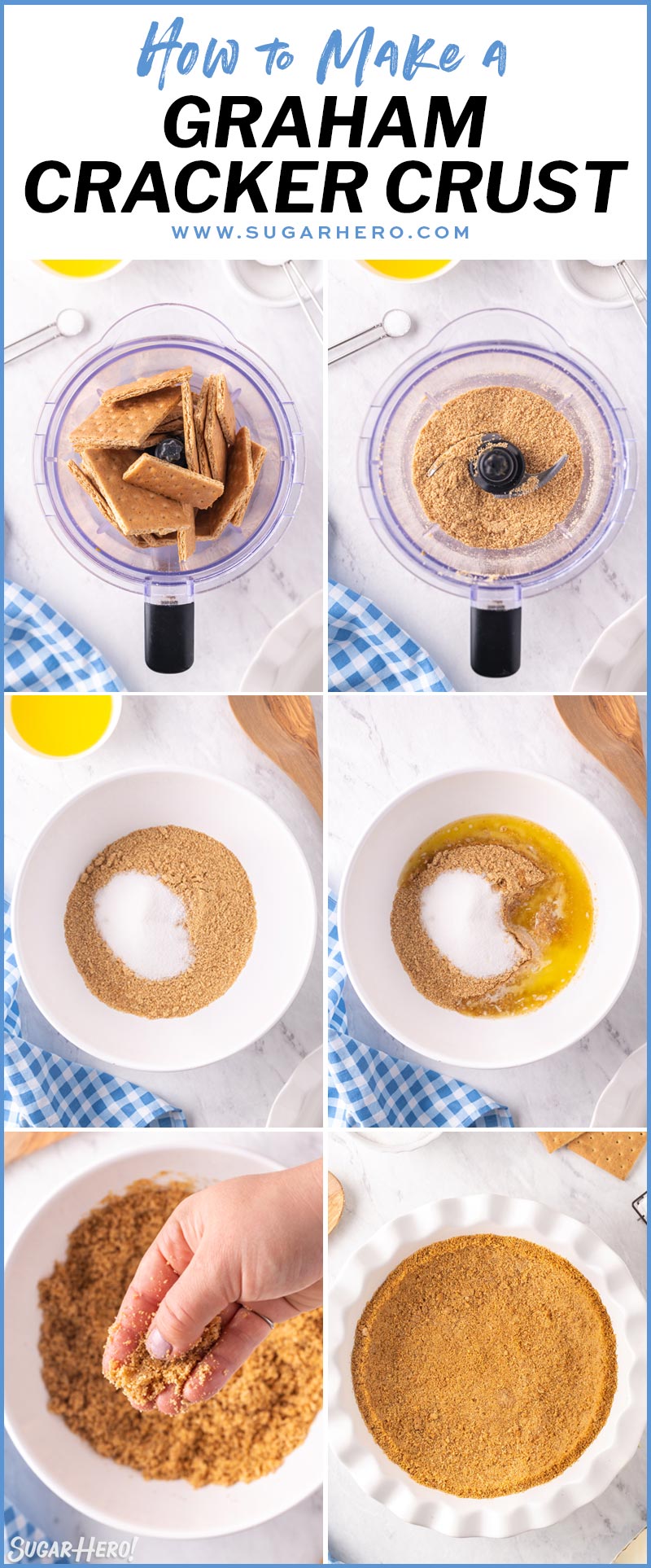 Graham Cracker Crust - 4-Ingredient Recipe! SugarHero