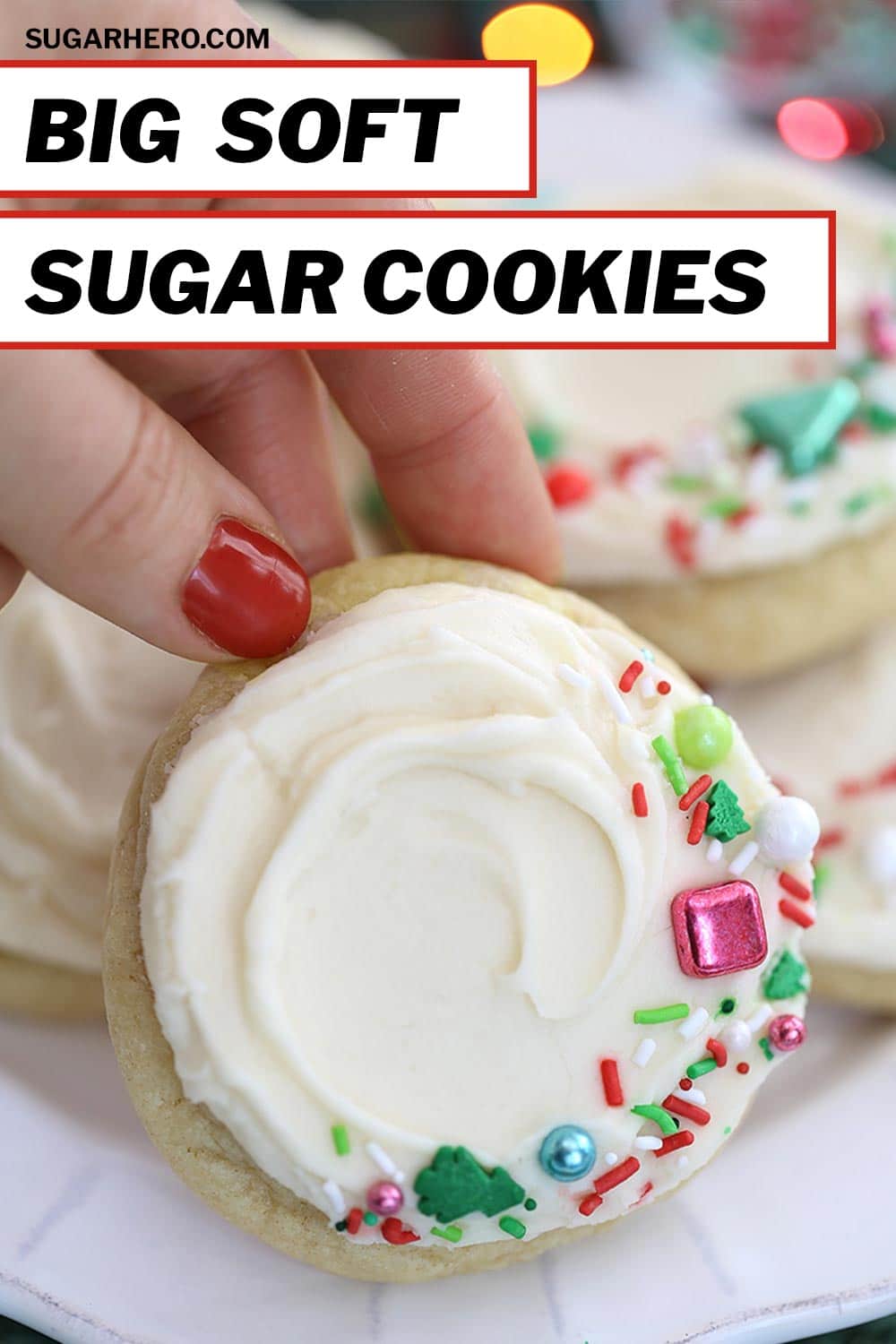 Big Soft Sugar Cookies with Frosting (plus Video!) - SugarHero