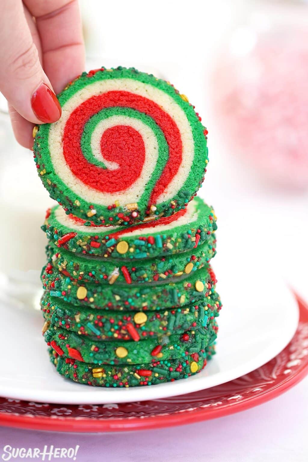 Christmas Pinwheel Cookies - SugarHero