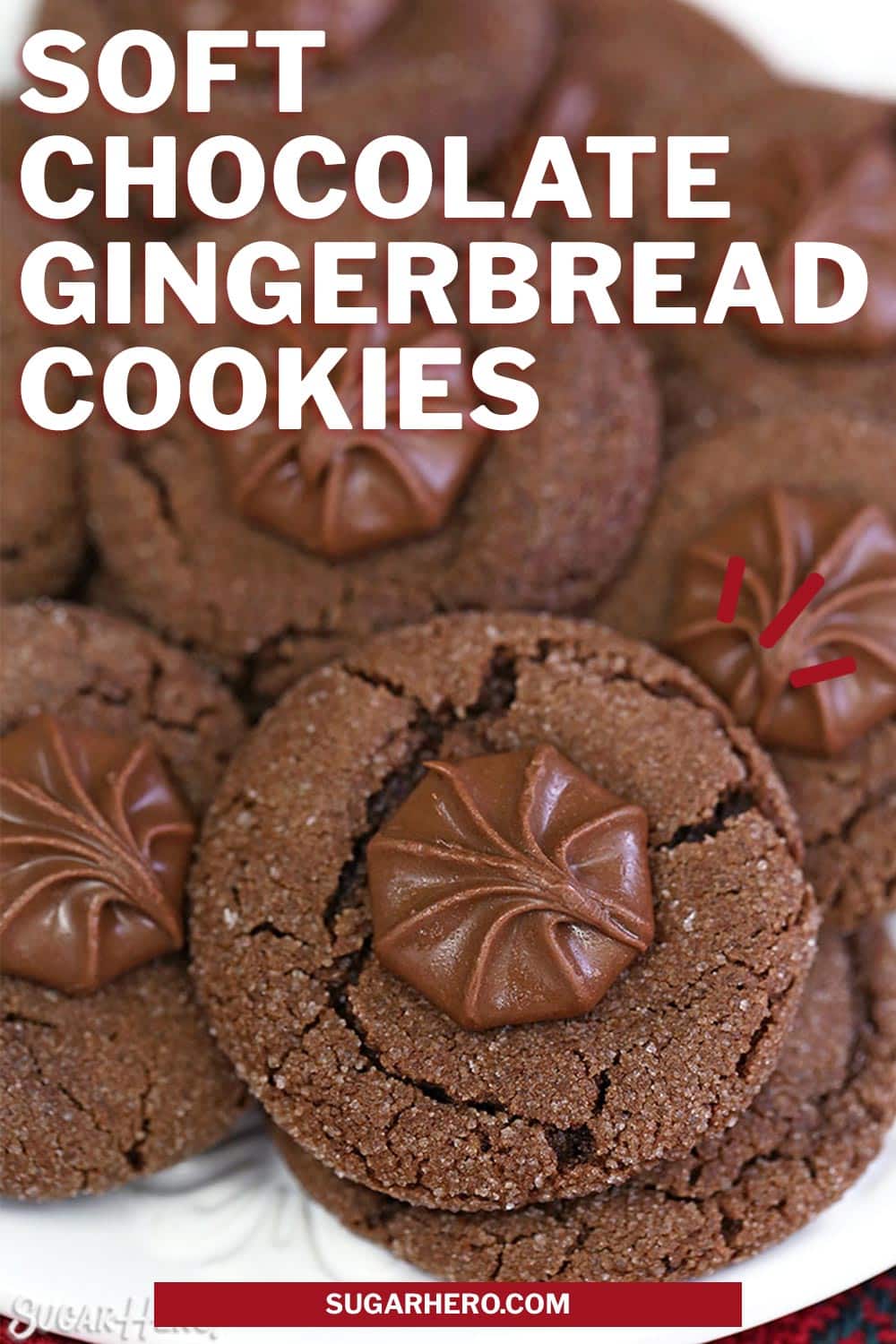 Soft Chocolate Gingerbread Cookies - SugarHero