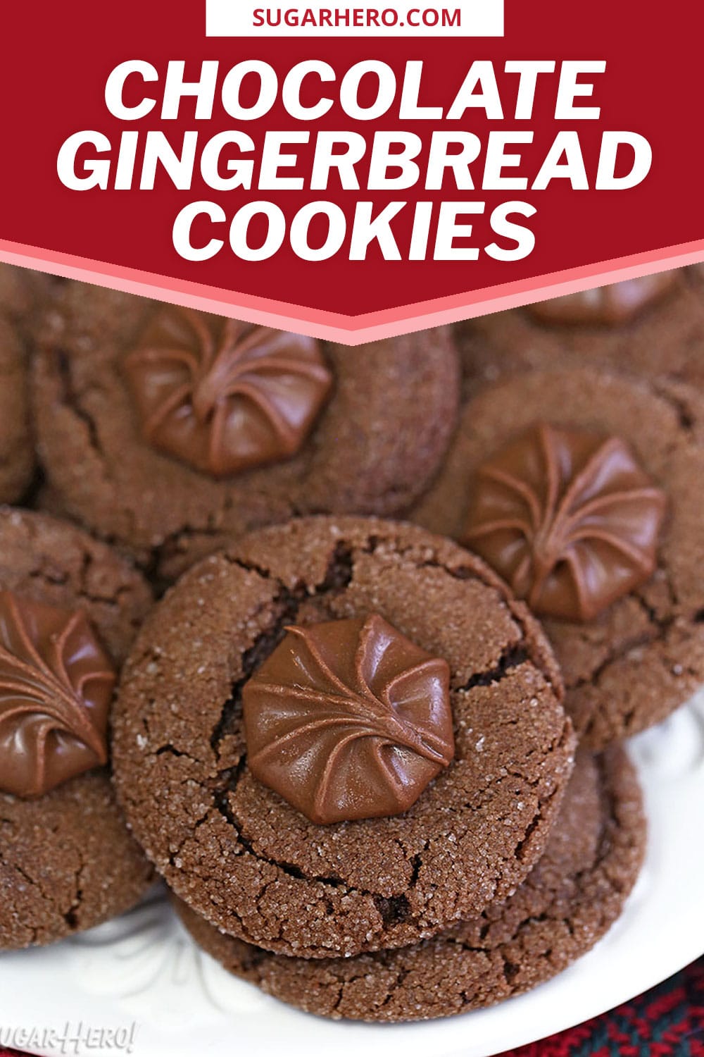 Soft Chocolate Gingerbread Cookies - SugarHero