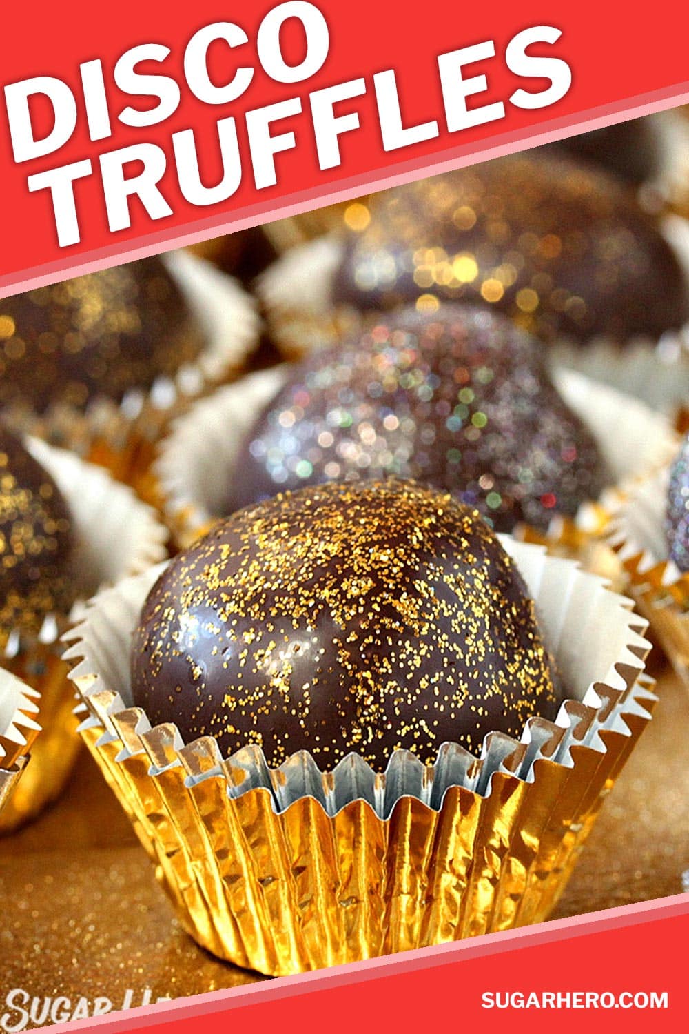 Disco Truffles for New Year's Eve - SugarHero