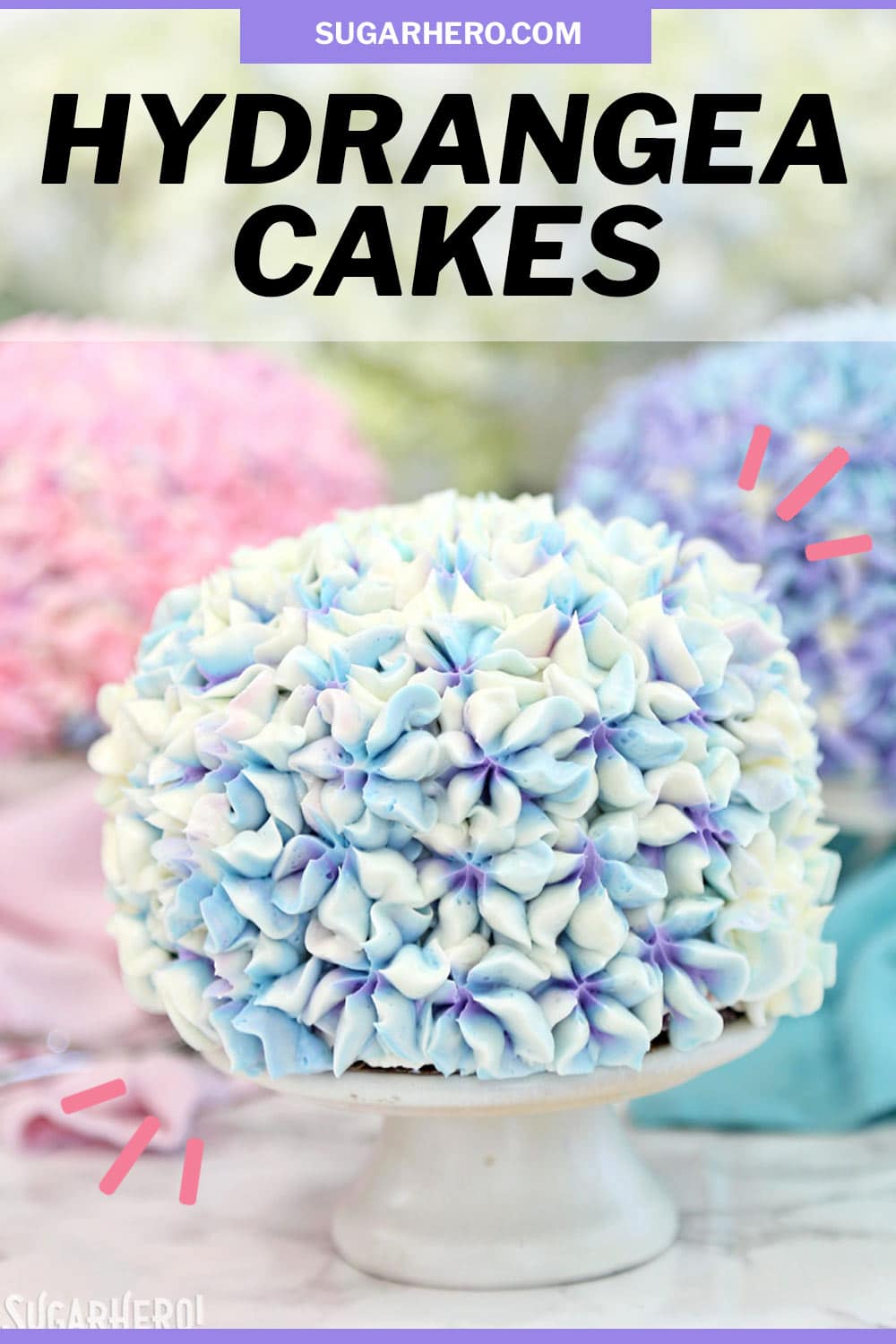 Hydrangea Cakes - SugarHero