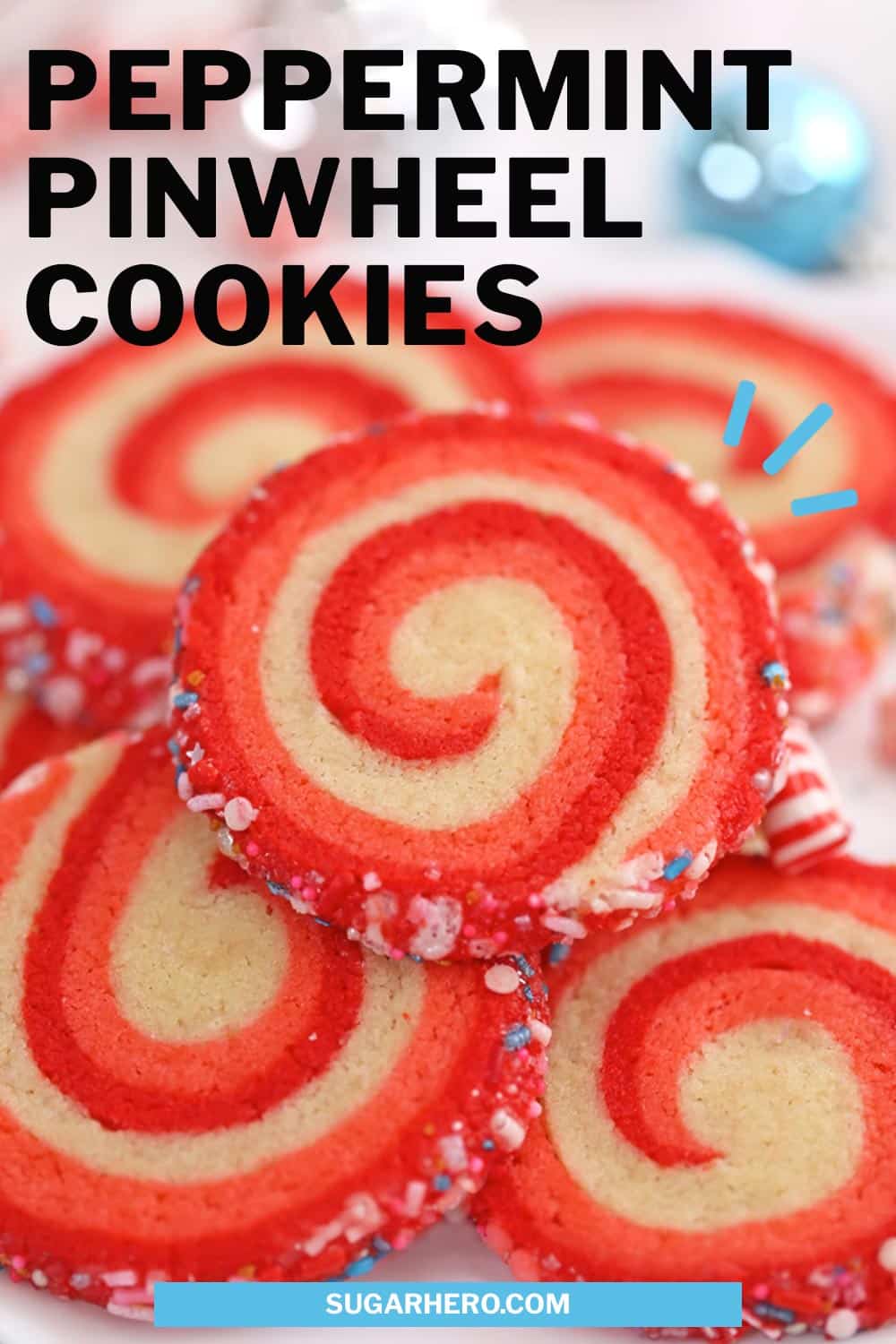 Peppermint Pinwheel Cookies - SugarHero