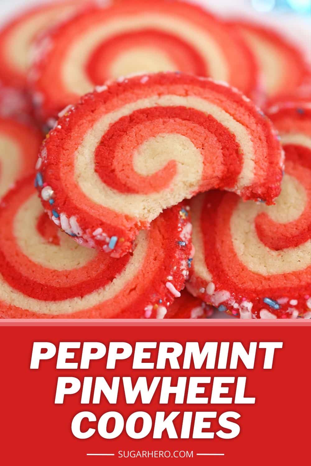 Peppermint Pinwheel Cookies - SugarHero