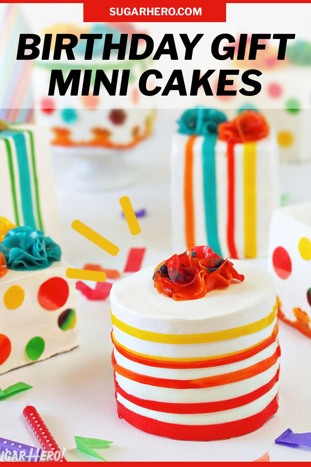 Birthday Present Mini Cakes