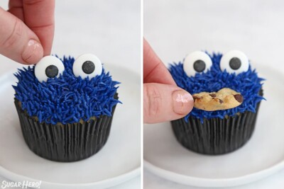Cookie Monster Cupcakes - SugarHero