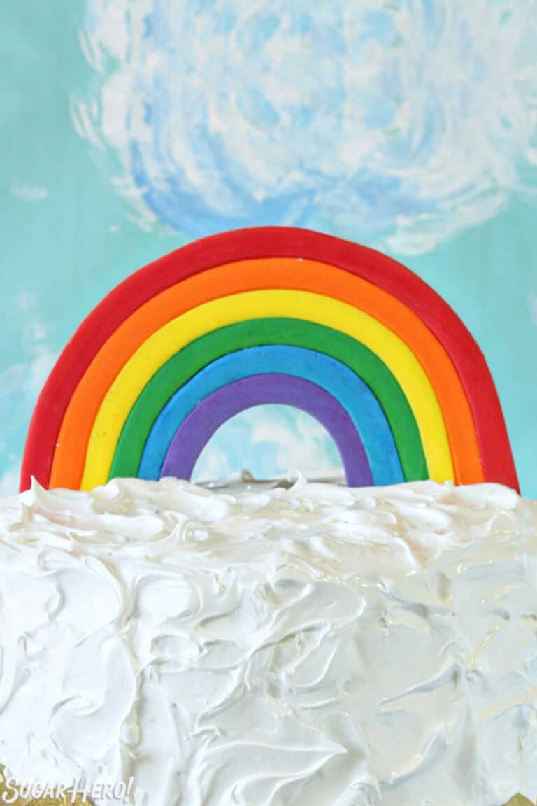 How to Make A Fondant Rainbow Cake Topper - SugarHero
