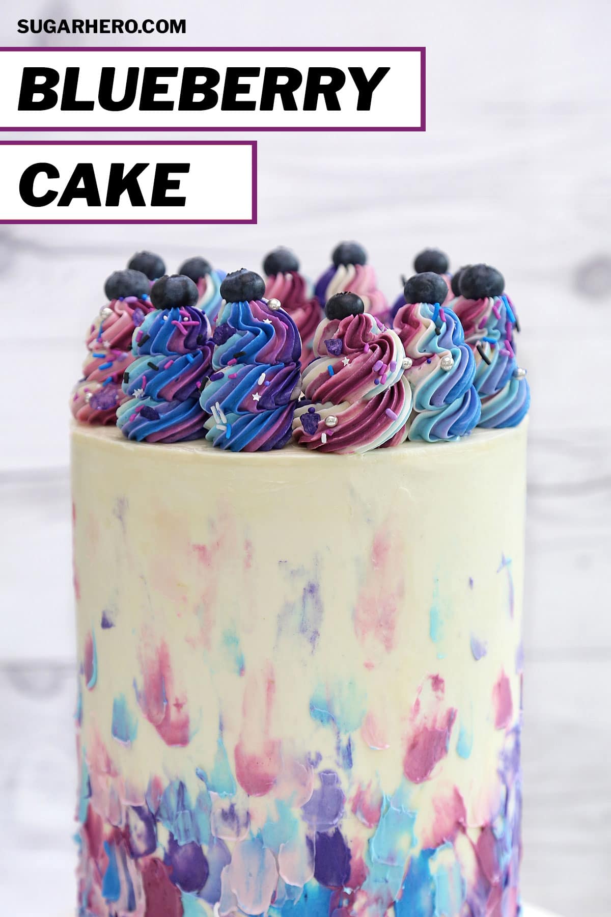 Blueberry Layer Cake - SugarHero