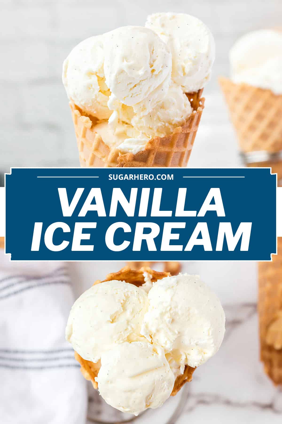 Easy Vanilla Ice Cream (No-churn recipe!) - SugarHero