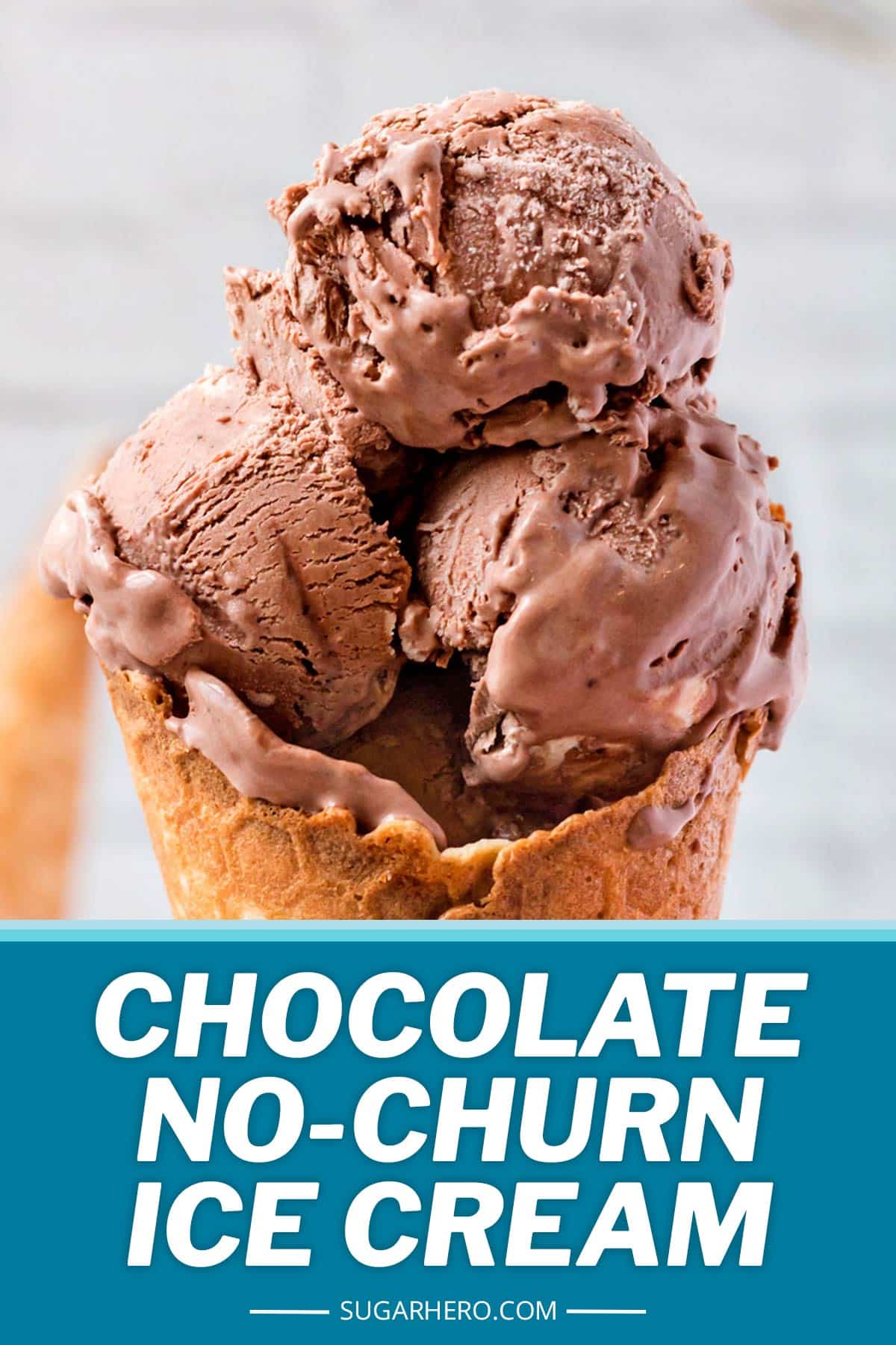 No-Churn Chocolate Ice Cream - SugarHero