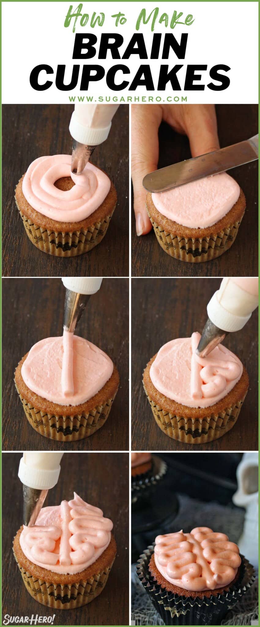 Brain Cupcakes - SugarHero