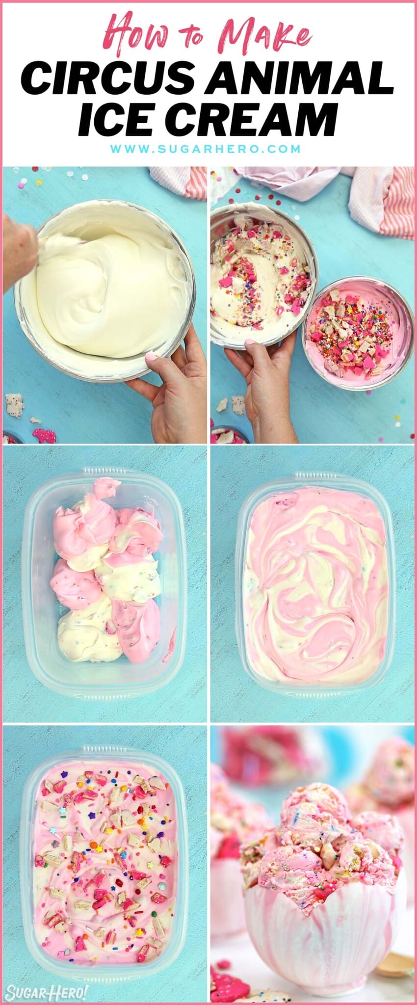 Circus Animal Ice Cream (No-Churn) - SugarHero