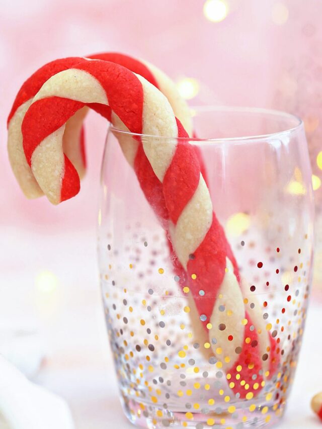 Cute Candy Cane Cookies for Santa - SugarHero
