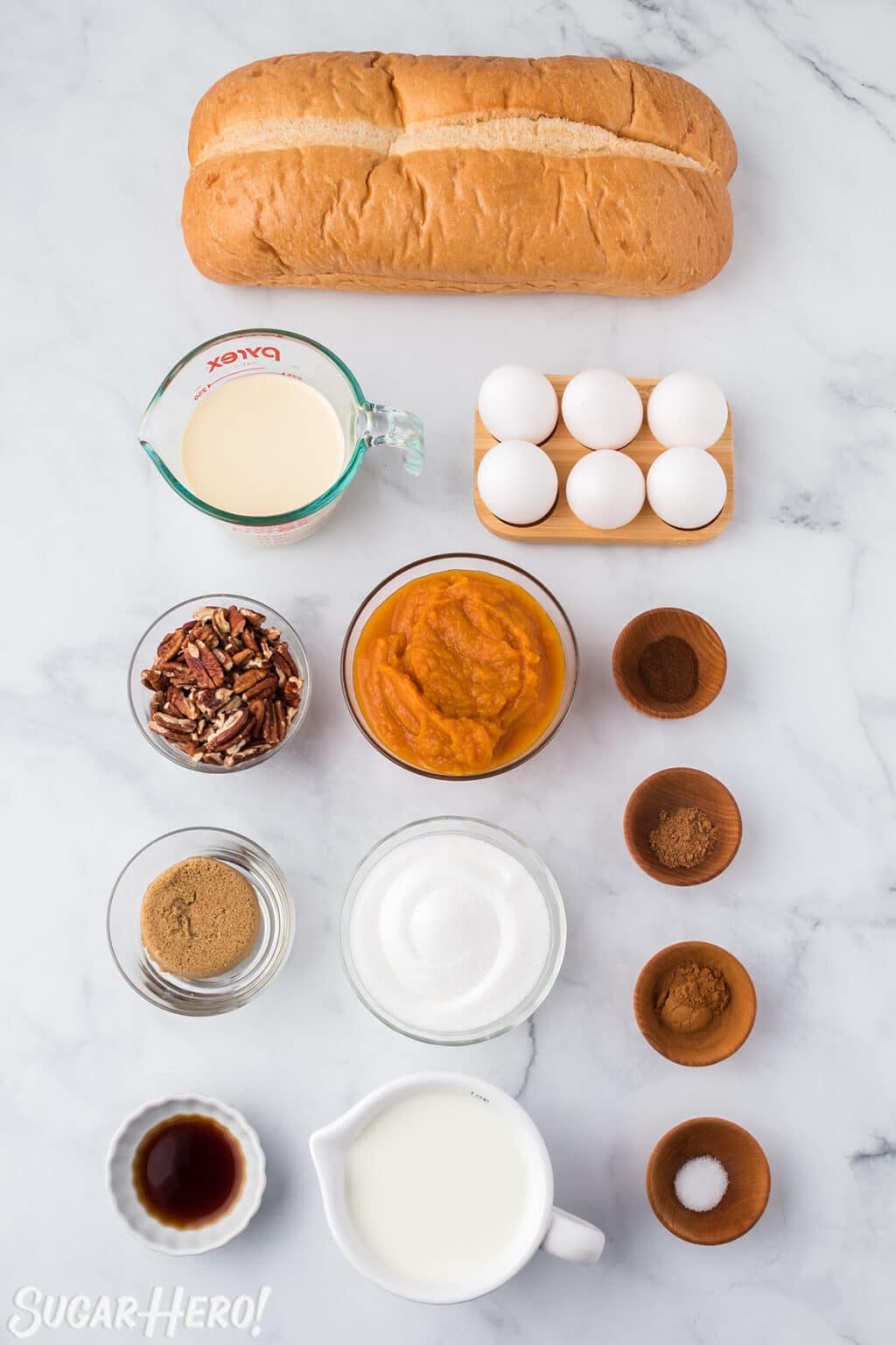 Pumpkin Bread Pudding - SugarHero