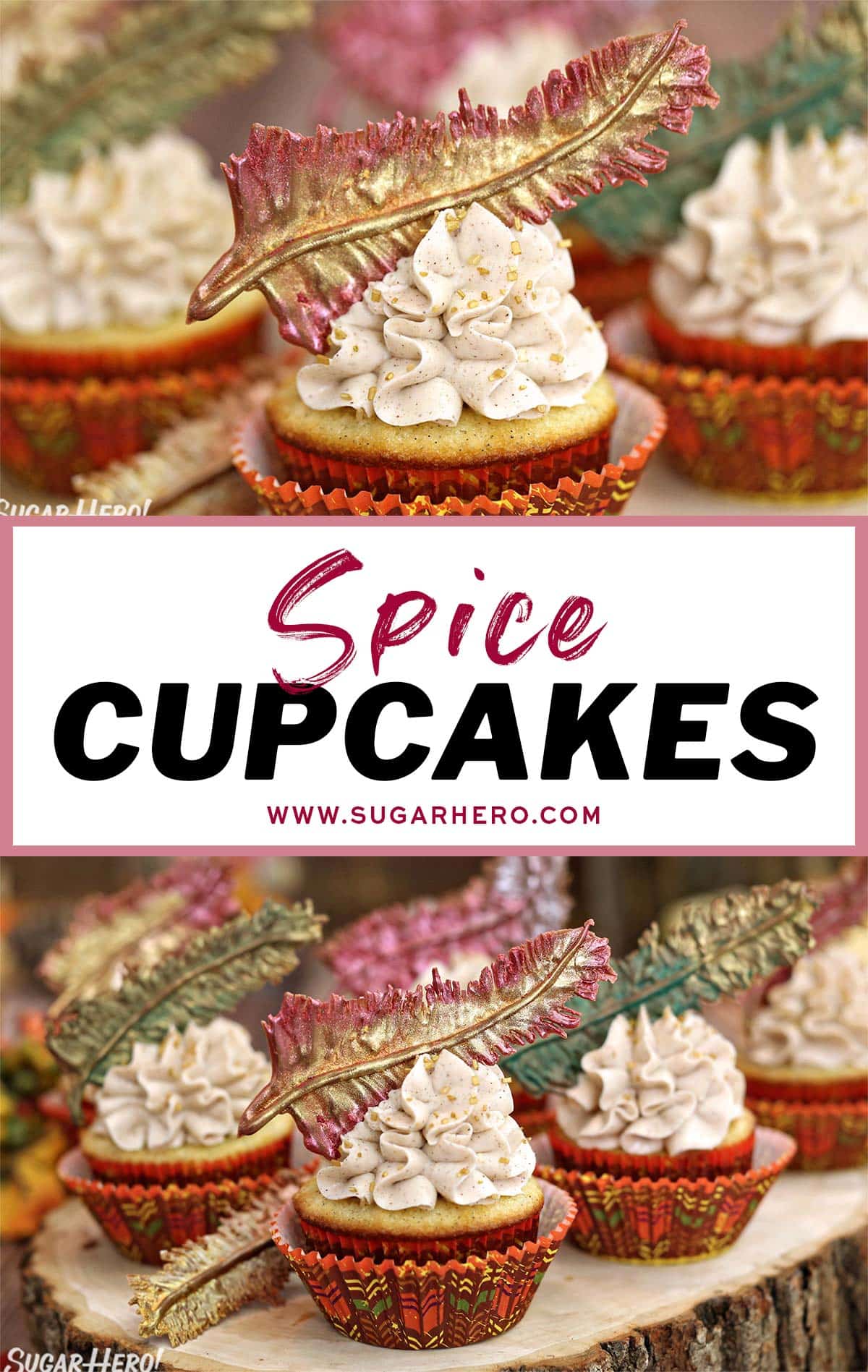 Spice Cupcakes with Cinnamon Buttercream - SugarHero