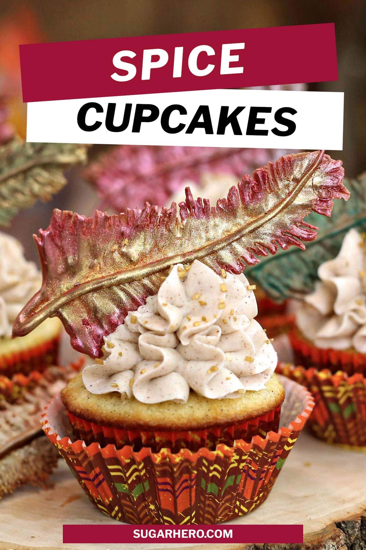 Spice Cupcakes with Cinnamon Buttercream - SugarHero
