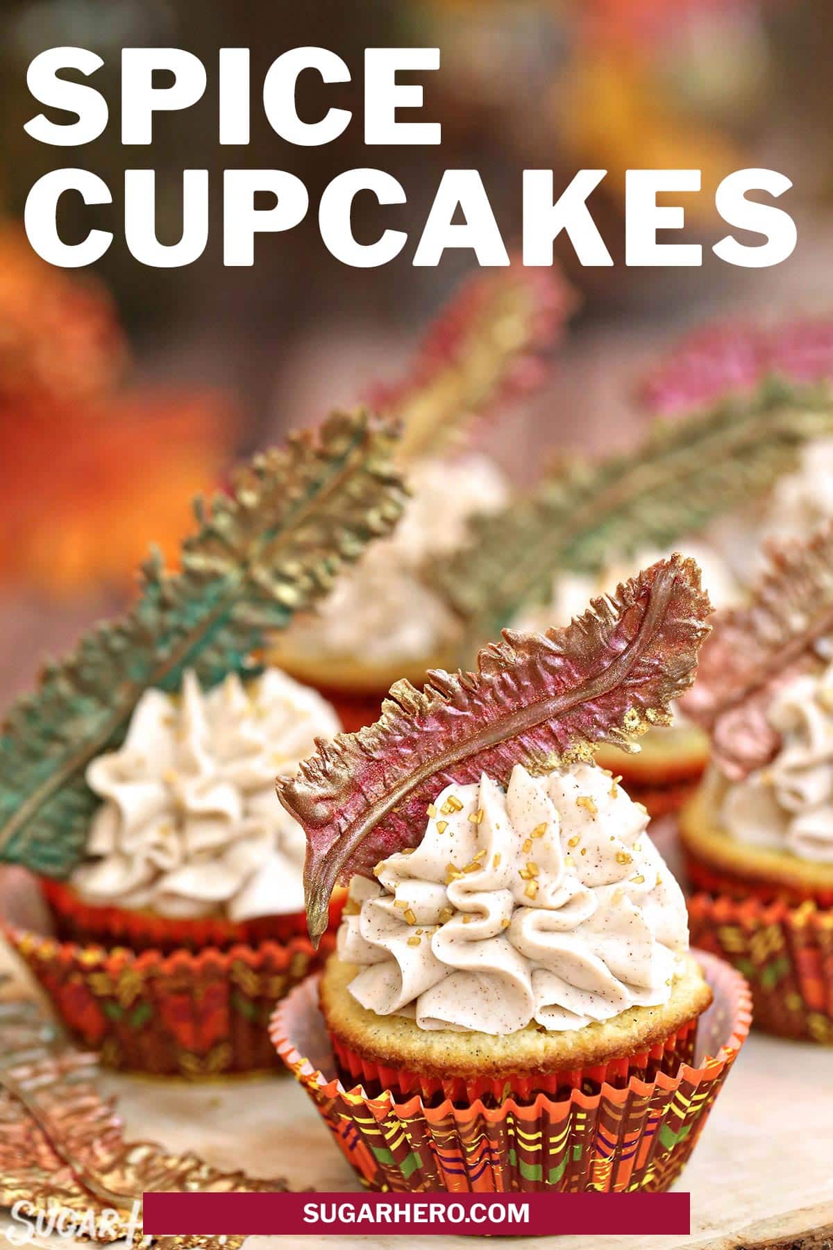 Spice Cupcakes with Cinnamon Buttercream - SugarHero