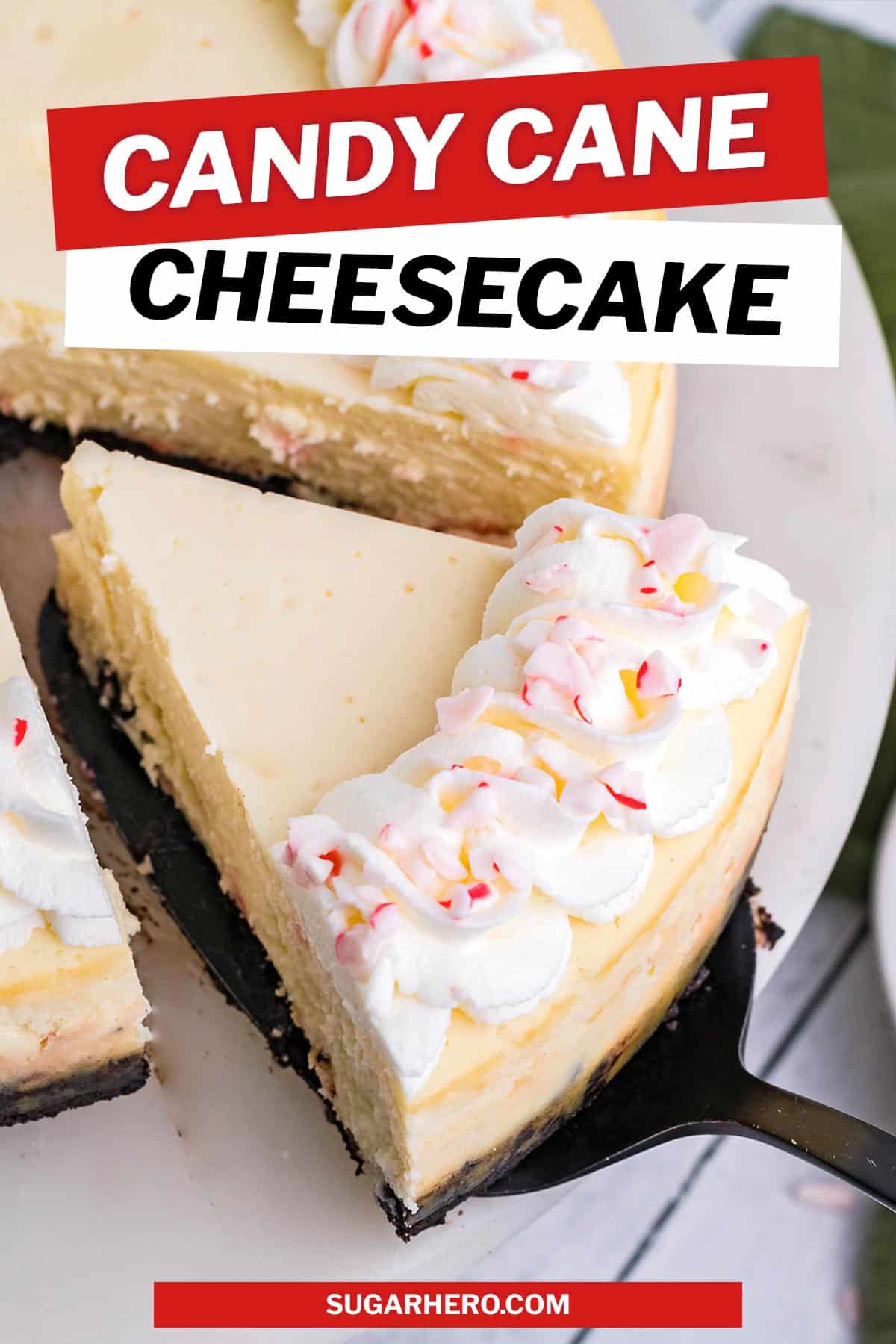 Candy Cane Cheesecake - SugarHero