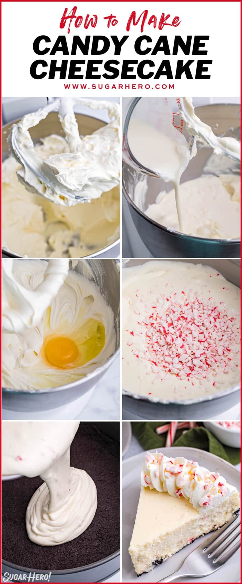 Candy Cane Cheesecake - SugarHero