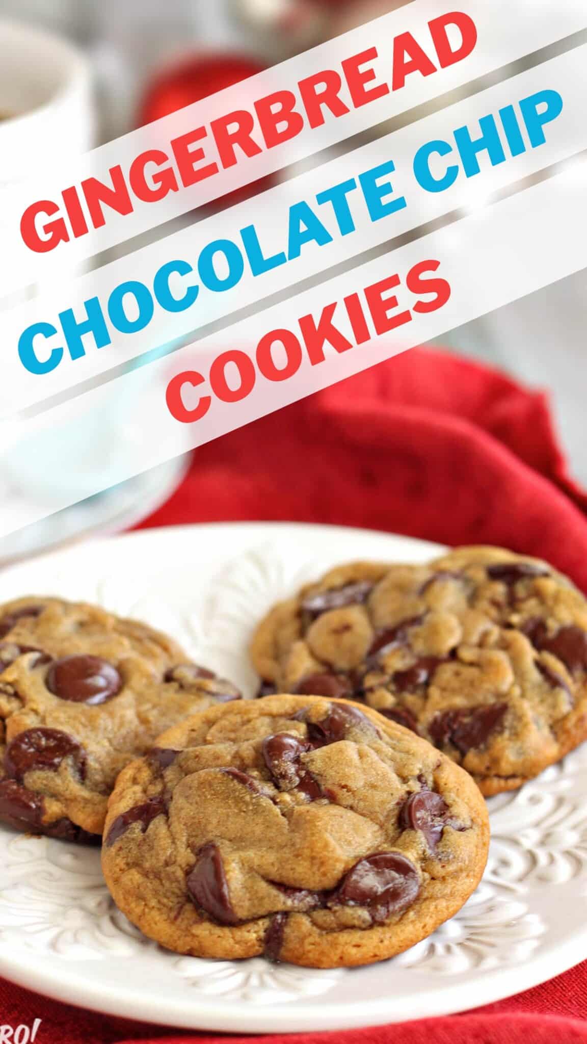 Gingerbread Chocolate Chip Cookies - SugarHero