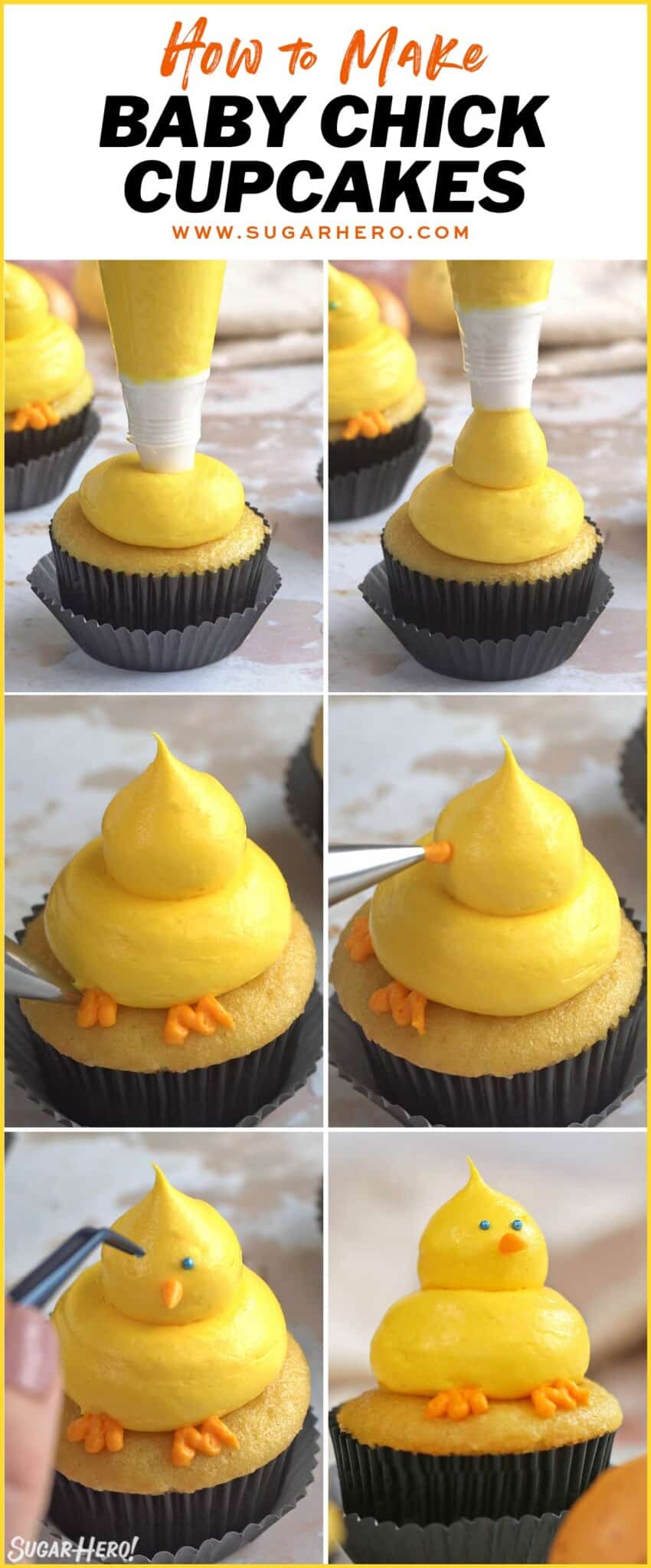 Baby Chick Cupcakes - SugarHero
