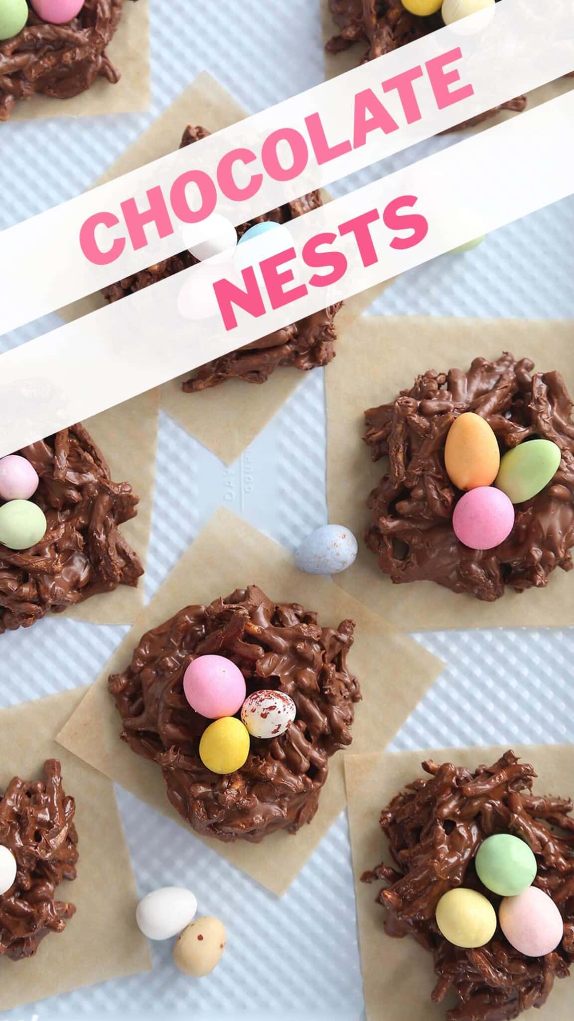 Chocolate Easter Bird's Nest Cookies - SugarHero