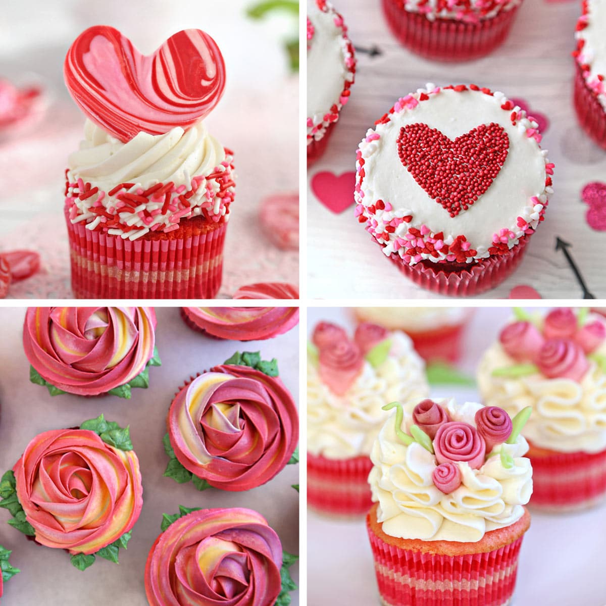 Fondant Rose Cupcakes - SugarHero