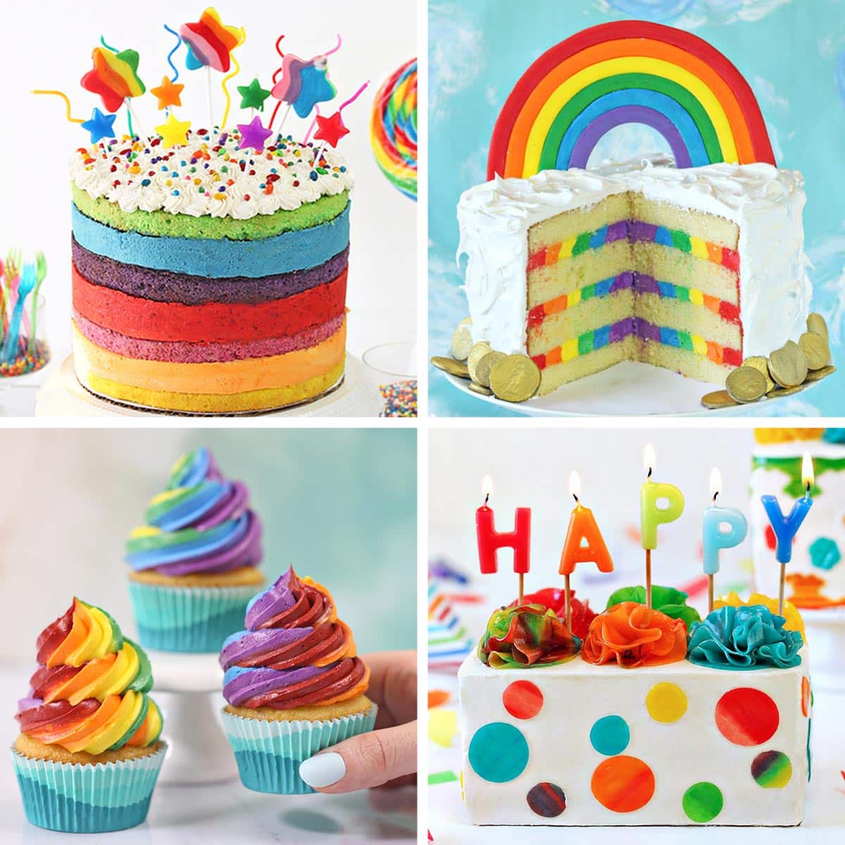 How to Make A Fondant Rainbow Cake Topper - SugarHero