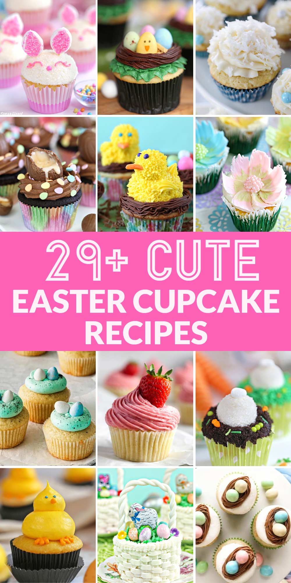 29 Cute & Easy Easter Cupcake Recipes - SugarHero