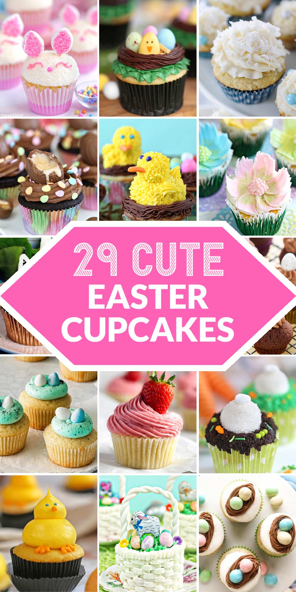 29 Cute & Easy Easter Cupcake Recipes - SugarHero