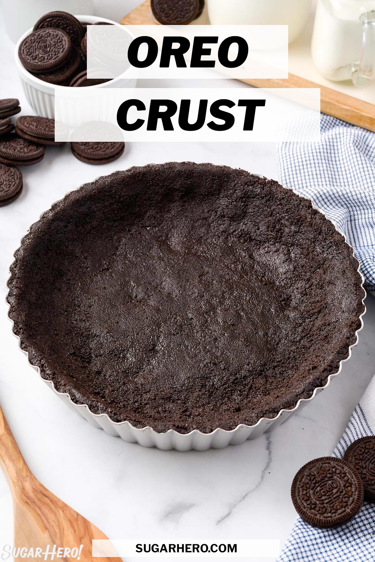 Easy Oreo Pie Crust Recipe - SugarHero