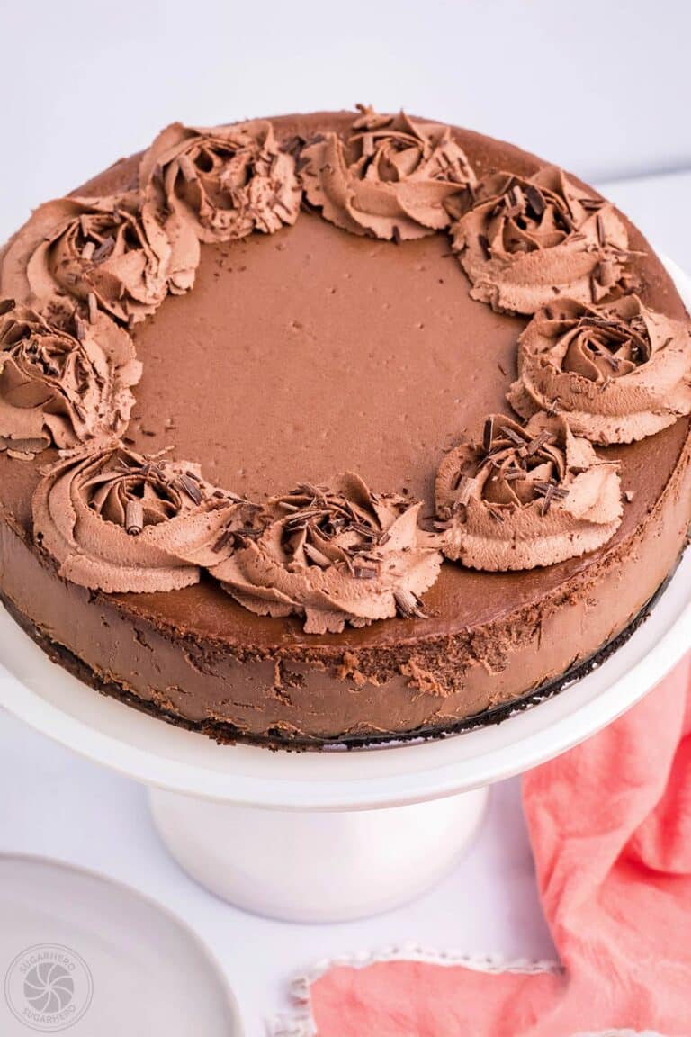 The Best Double Chocolate Cheesecake Recipe - SugarHero