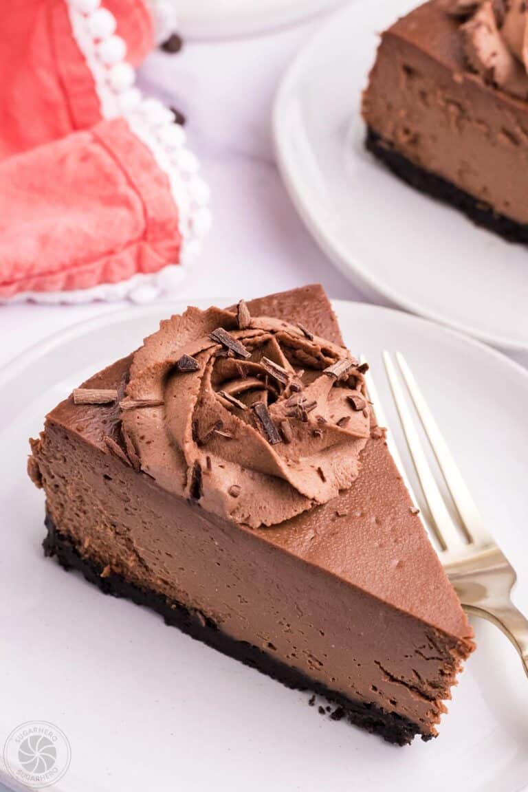 The Best Double Chocolate Cheesecake Recipe - SugarHero