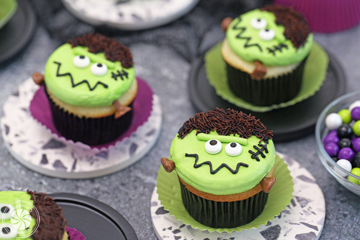 Frankenstein Cupcakes - SugarHero