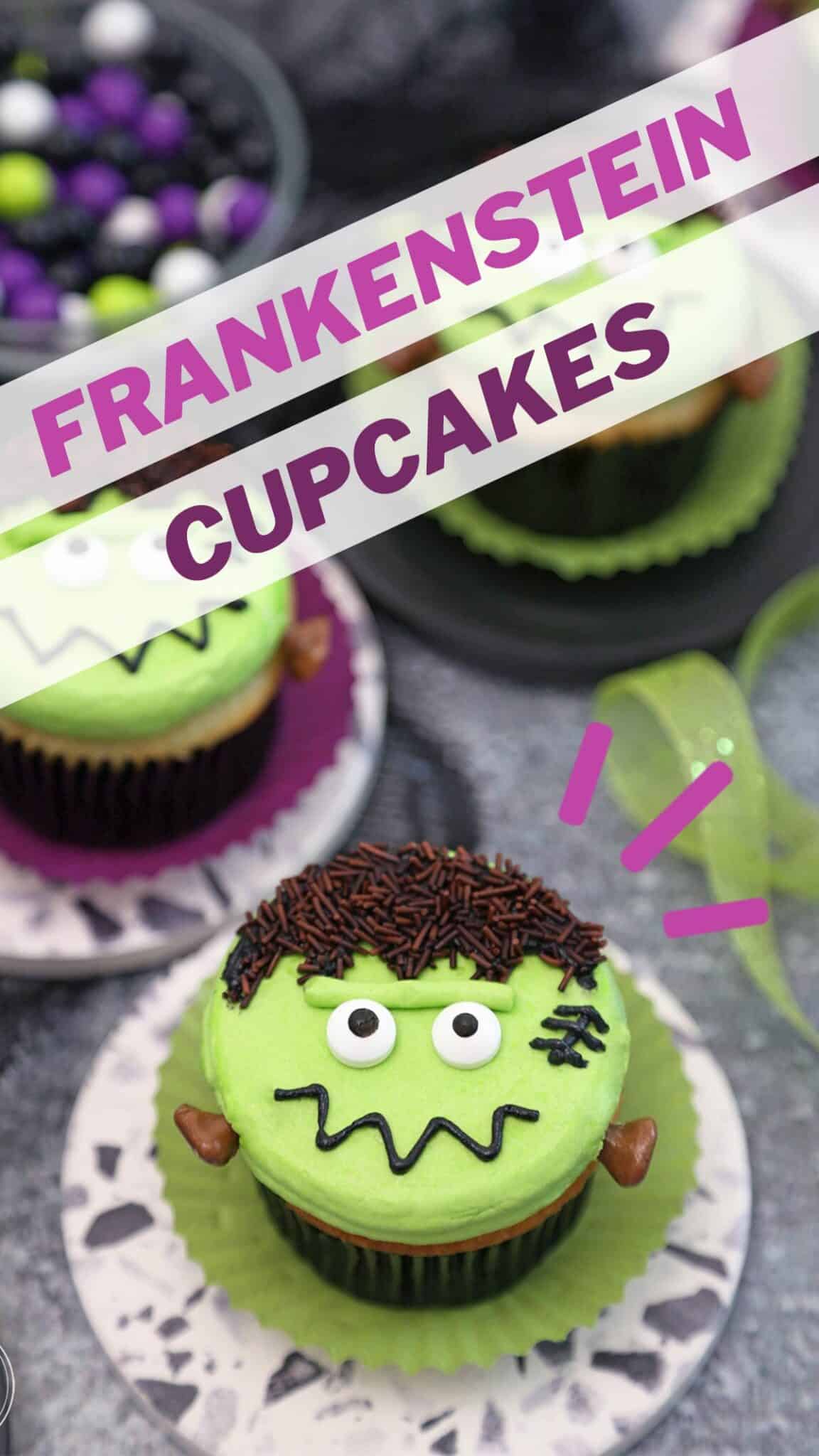 Frankenstein Cupcakes - SugarHero