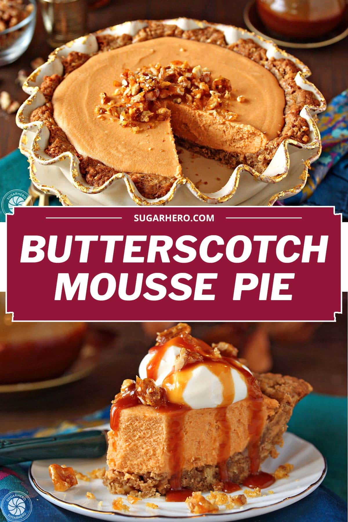 Butterscotch Mousse Pie - SugarHero