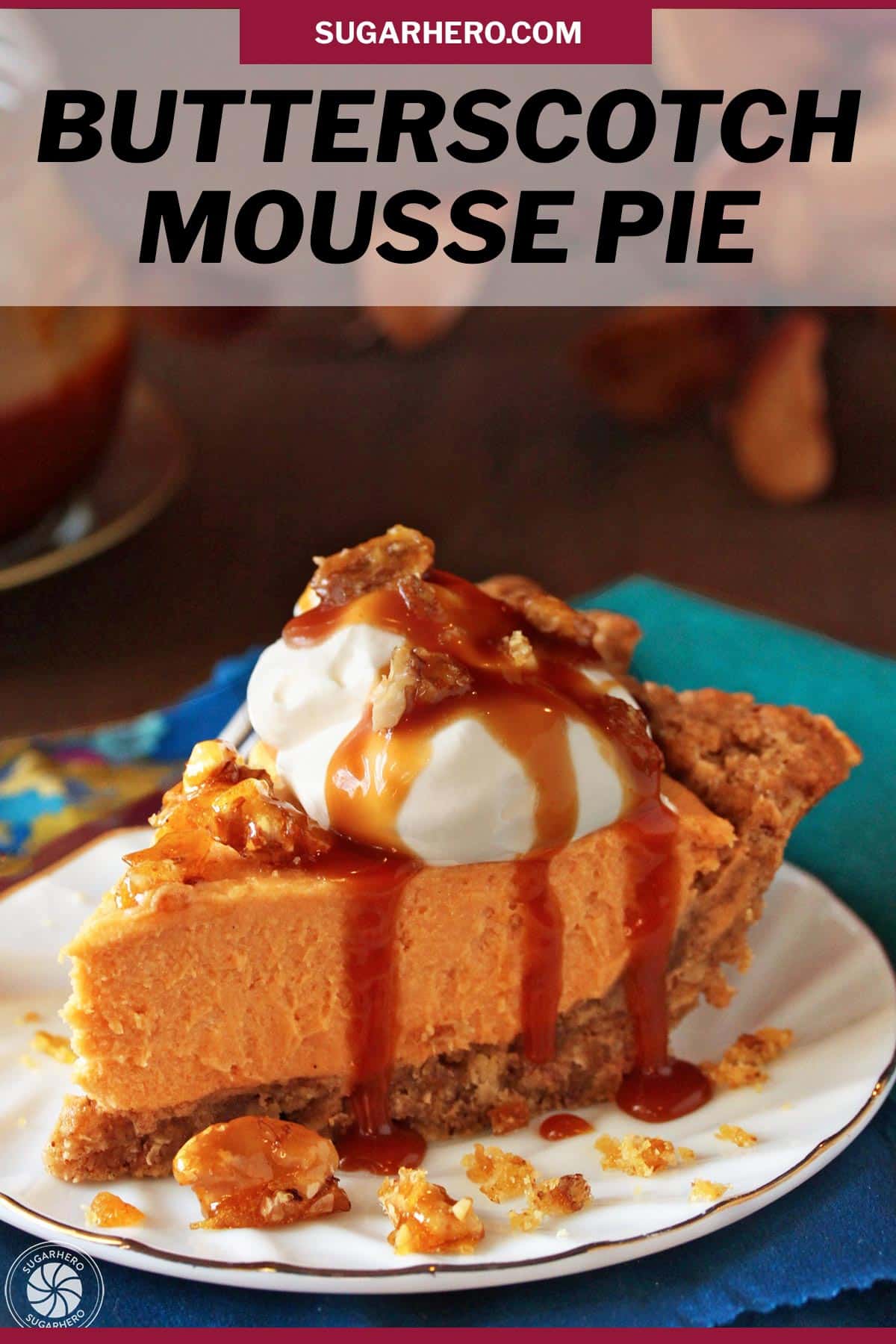 Butterscotch Mousse Pie - SugarHero