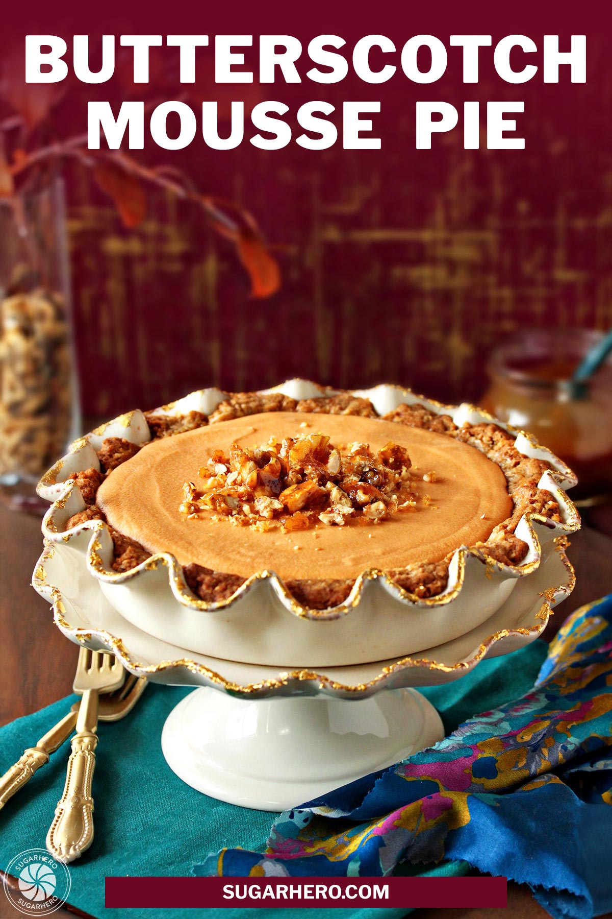 Butterscotch Mousse Pie - SugarHero