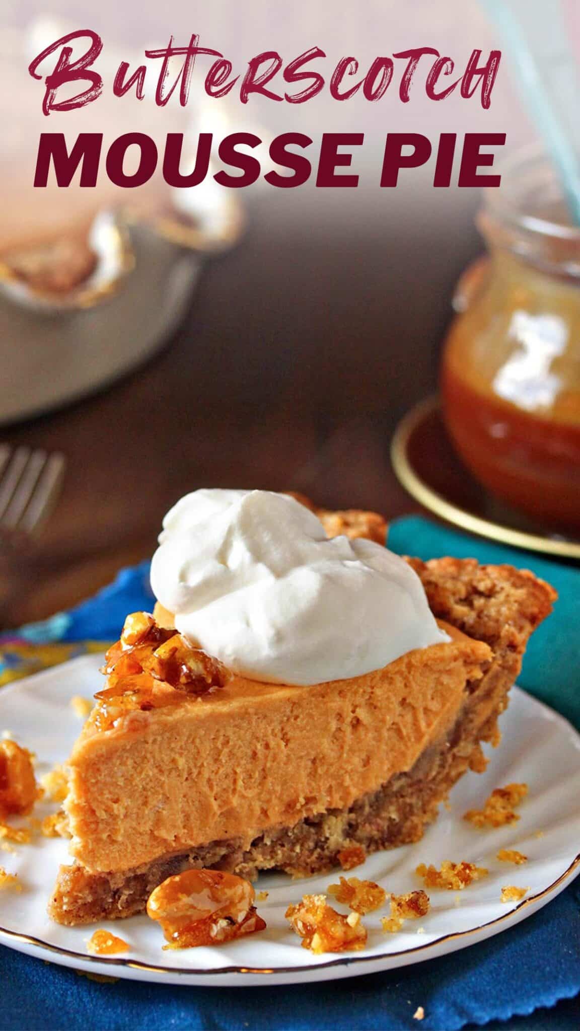 Butterscotch Mousse Pie - SugarHero