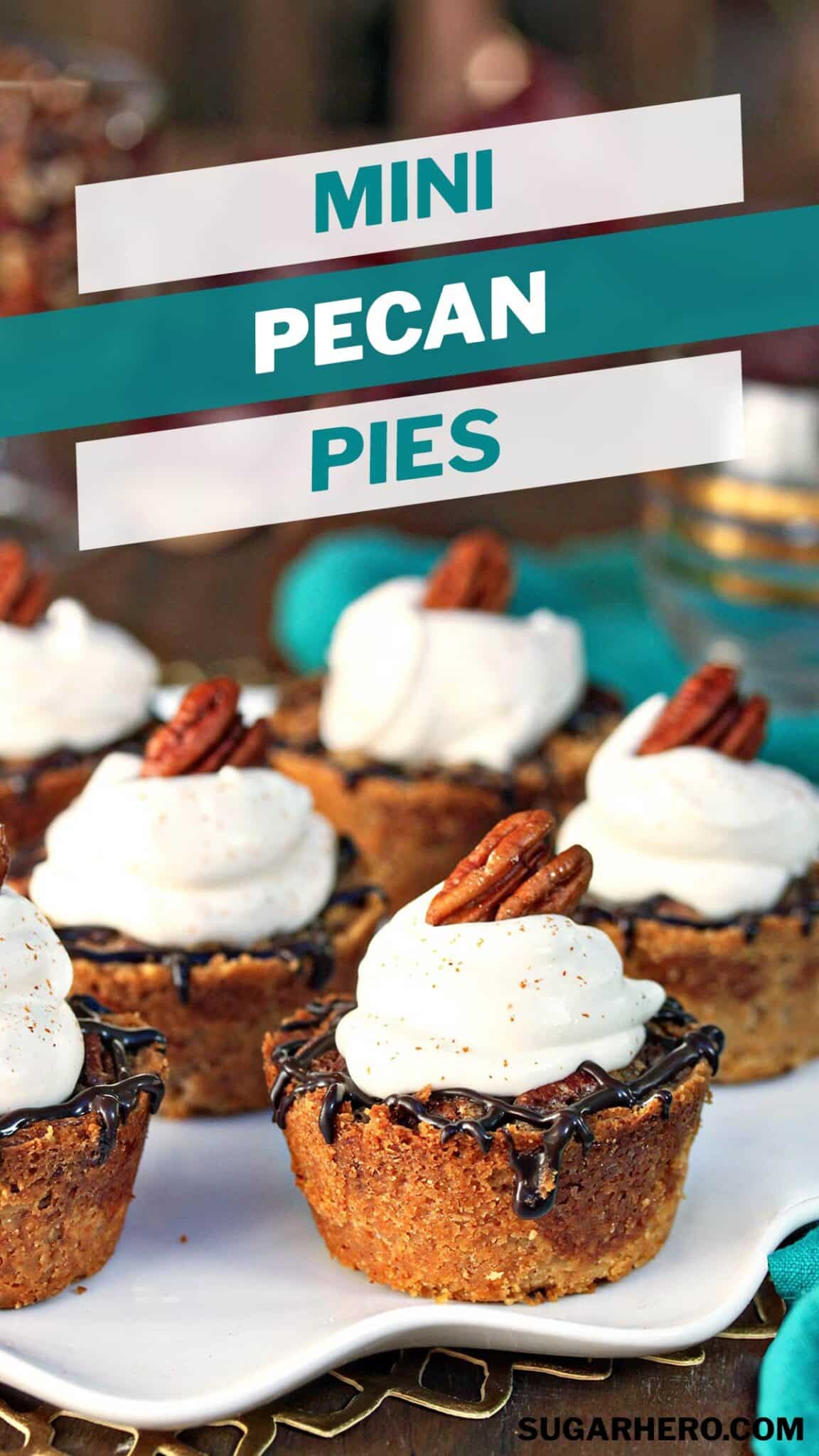 Mini Pecan Pies with Pecan Crust - SugarHero