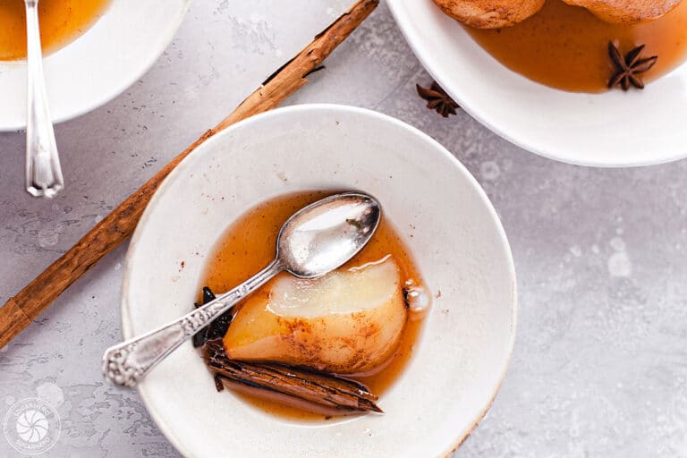 Poached Pears Recipe - SugarHero