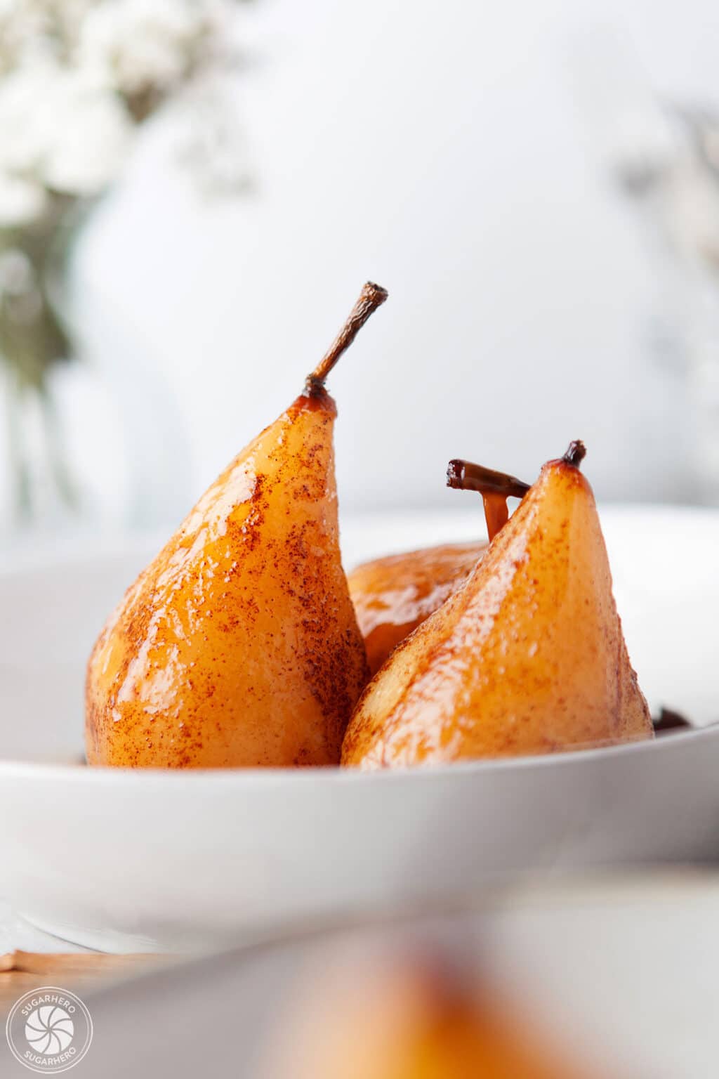 Poached Pears Recipe - SugarHero