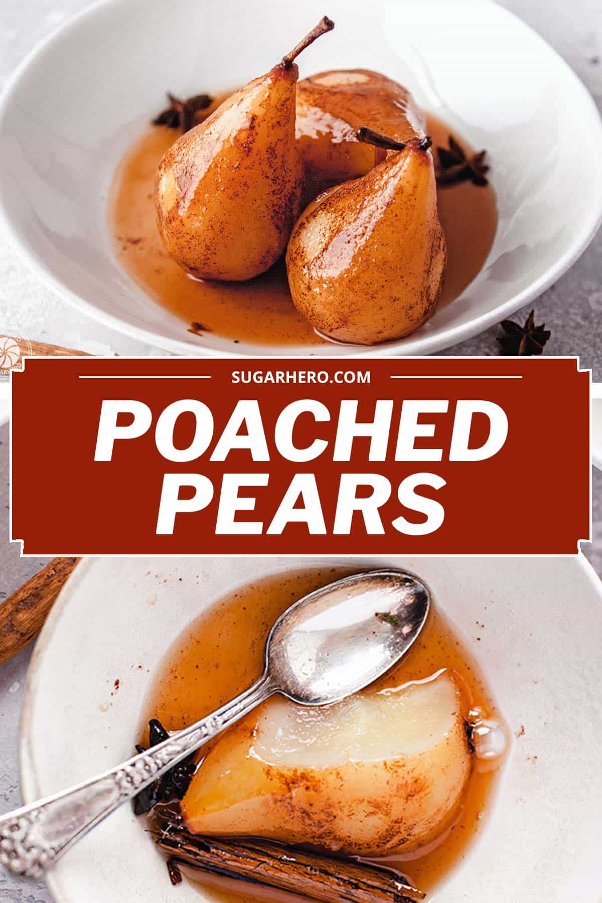 Poached Pears Recipe - SugarHero