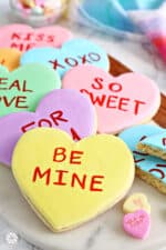 Conversation Heart Sugar Cookies - SugarHero