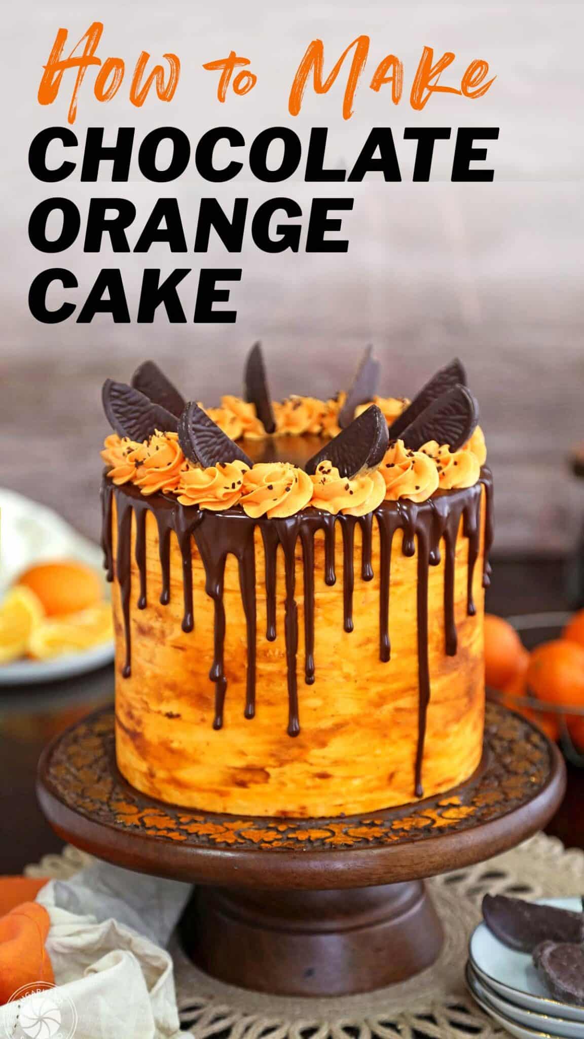 Chocolate Orange Cake with Orange Buttercream - SugarHero