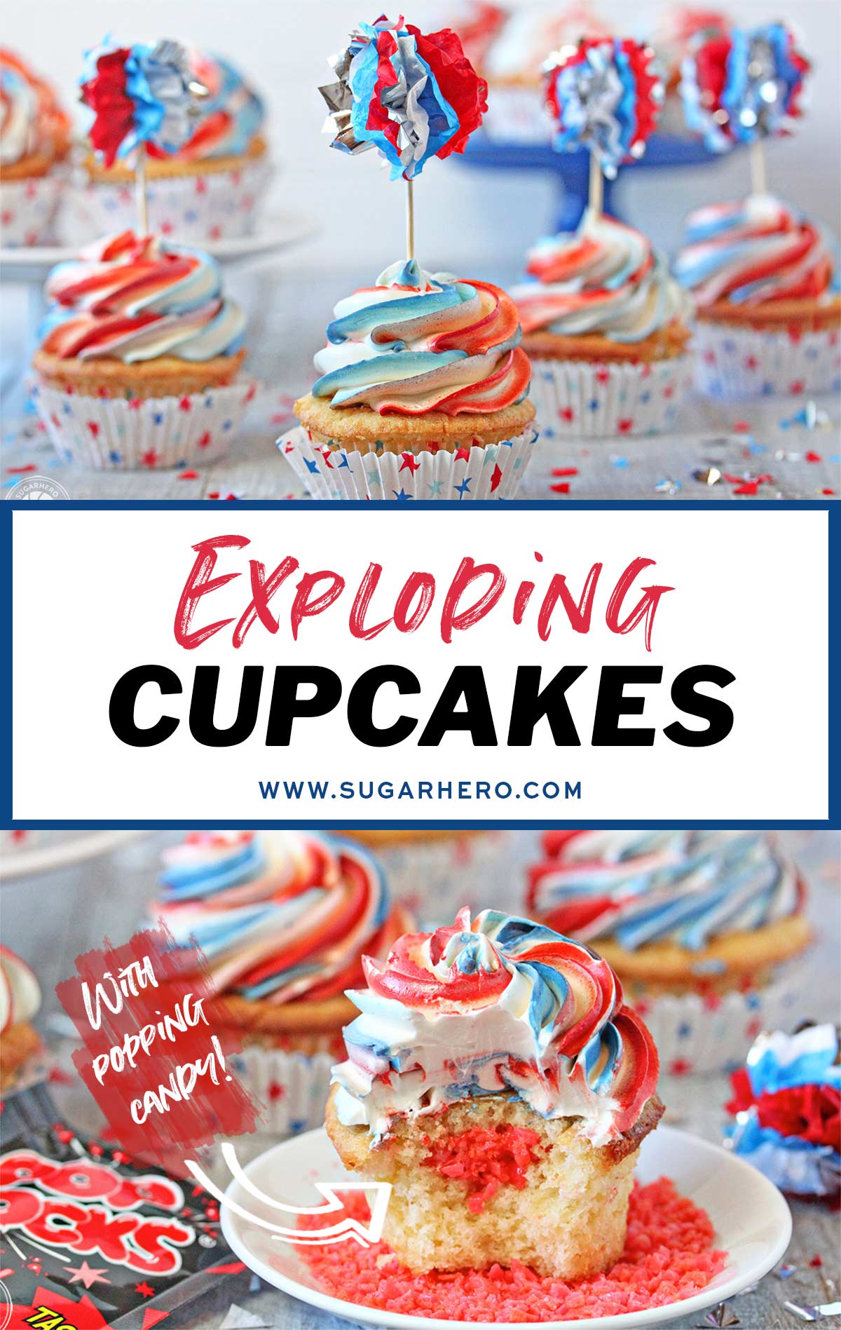 Exploding Cupcakes - SugarHero